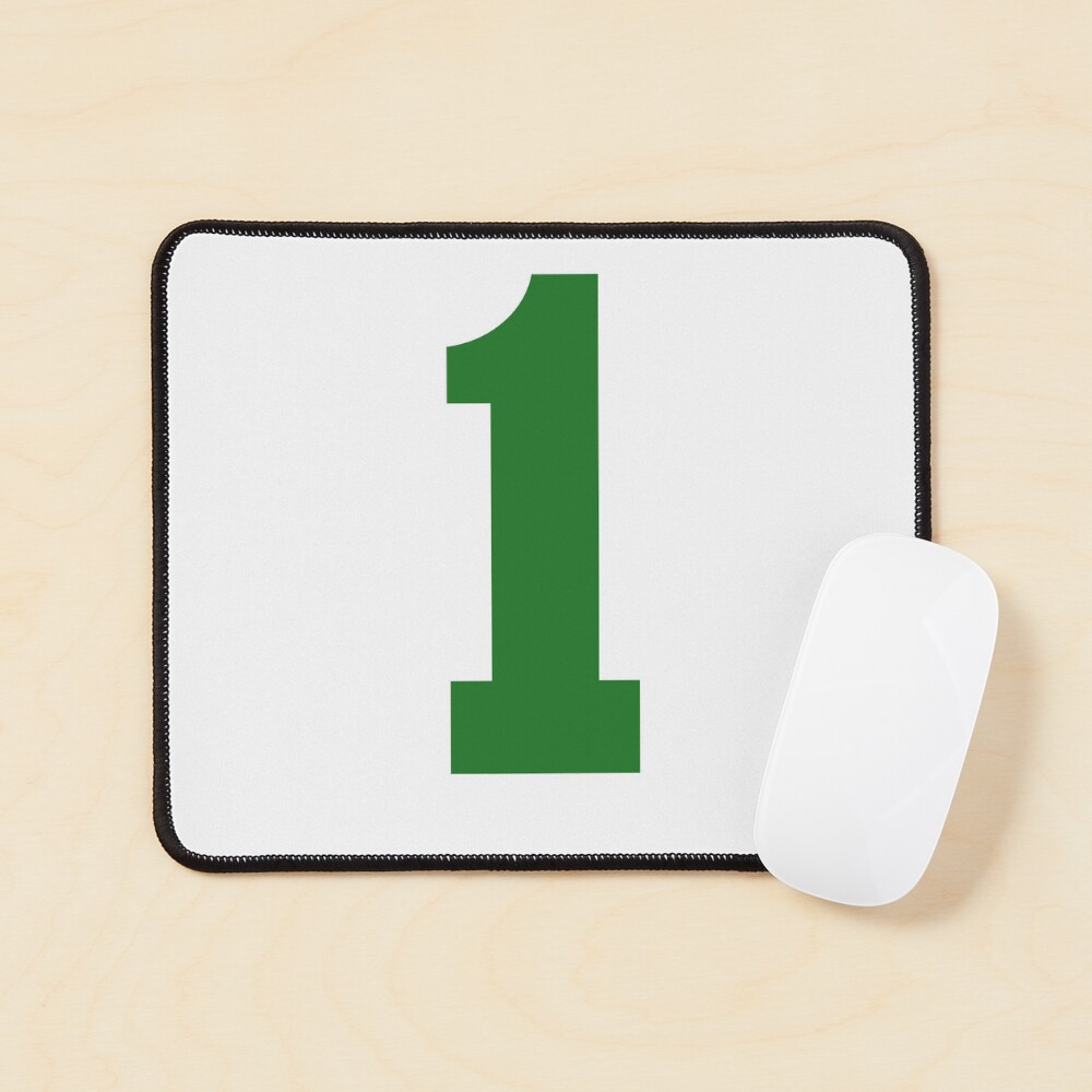 "Number 1, Green one, Sports number 1" Sticker for Sale by TheCultStuff ...