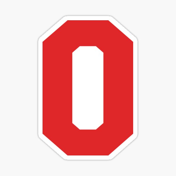 "Alphabet, Red O, Sports letter O" Sticker for Sale by TheCultStuff ...