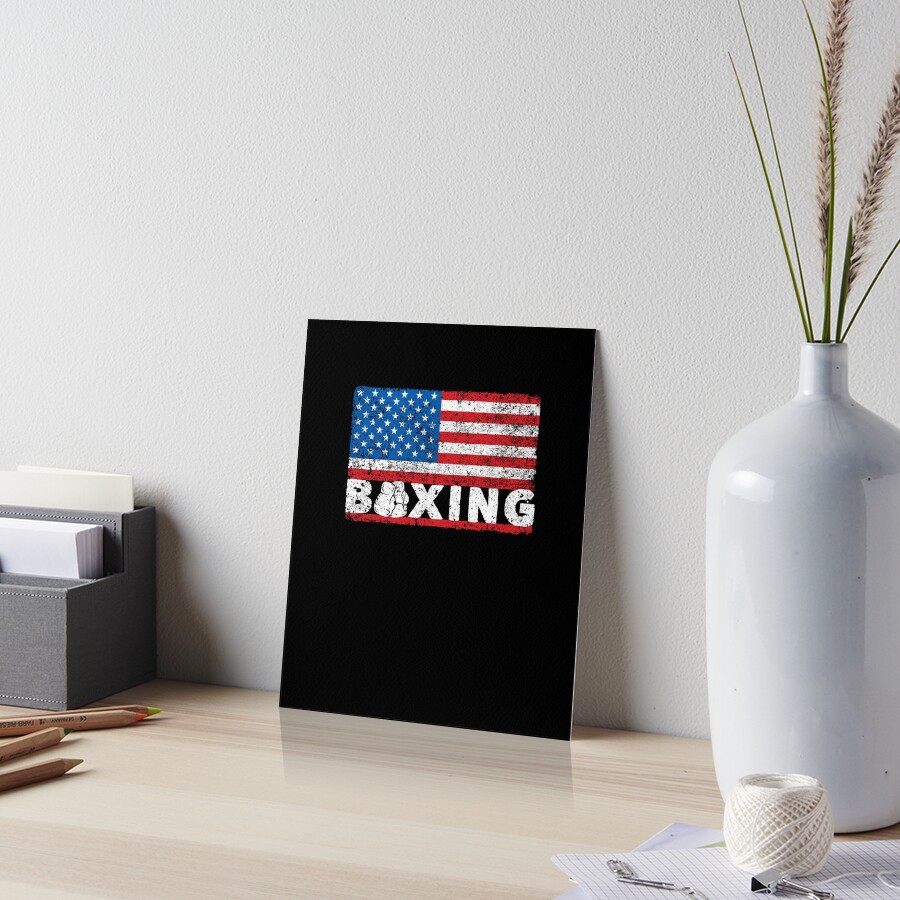"American flag boxing USA boxer patriotic" Art Board Print for Sale by ...