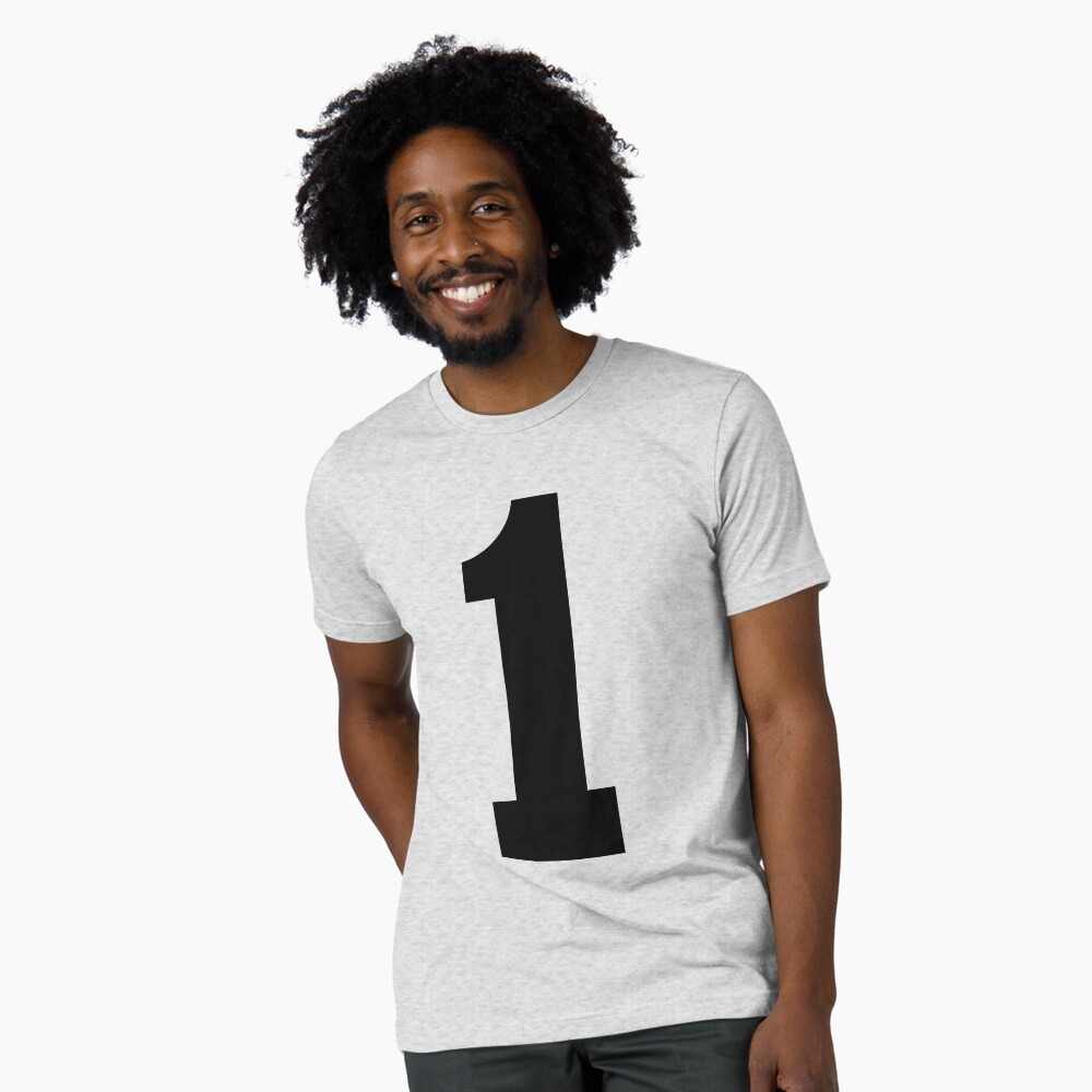 "Number 1, Black one, Sports number 1" Sticker for Sale by TheCultStuff ...