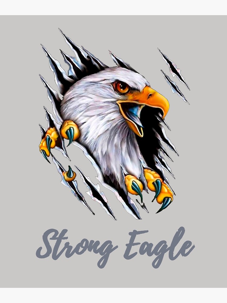 "Strong Eagle Cartoon Cool Cute Design" Poster for Sale by Rofandeda ...