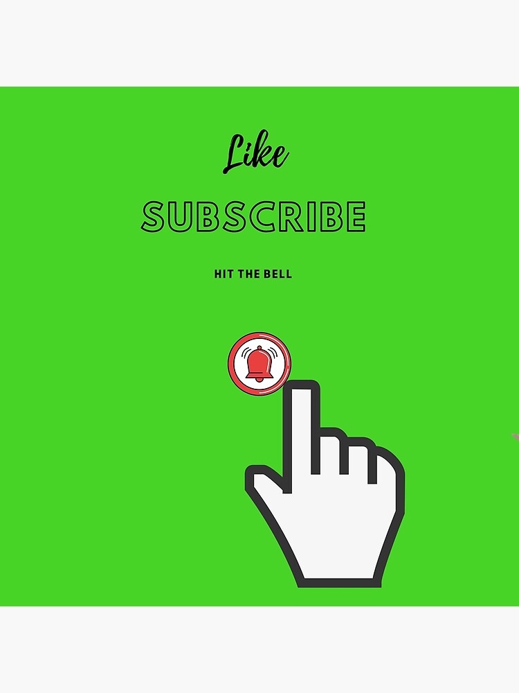 "Like subscribe hit the notification bell" Poster for Sale by ...