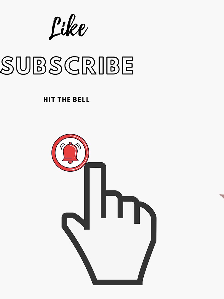 "Like subscribe hit the notification bell" Sticker by potatolite ...