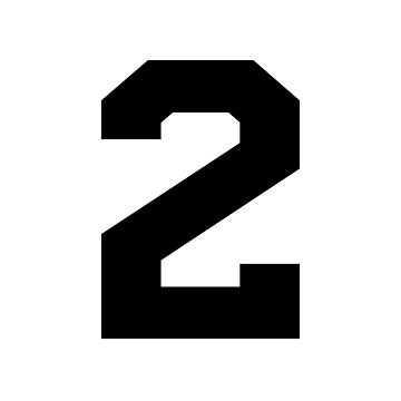 "Number 2, Black two, Sports number 2" Sticker for Sale by TheCultStuff ...