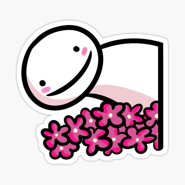 "Dream blob with sakura flowers" Sticker for Sale by Vixydraws | Redbubble