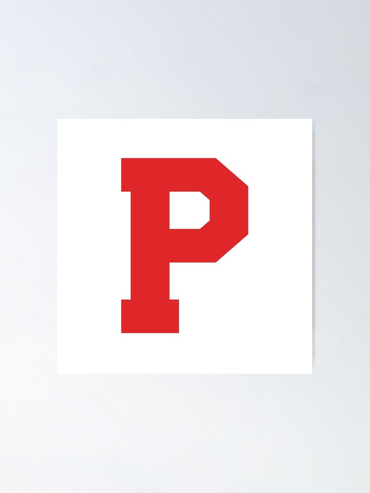Póster «Alfabeto, P roja, letra P deportiva» de TheCultStuff | Redbubble