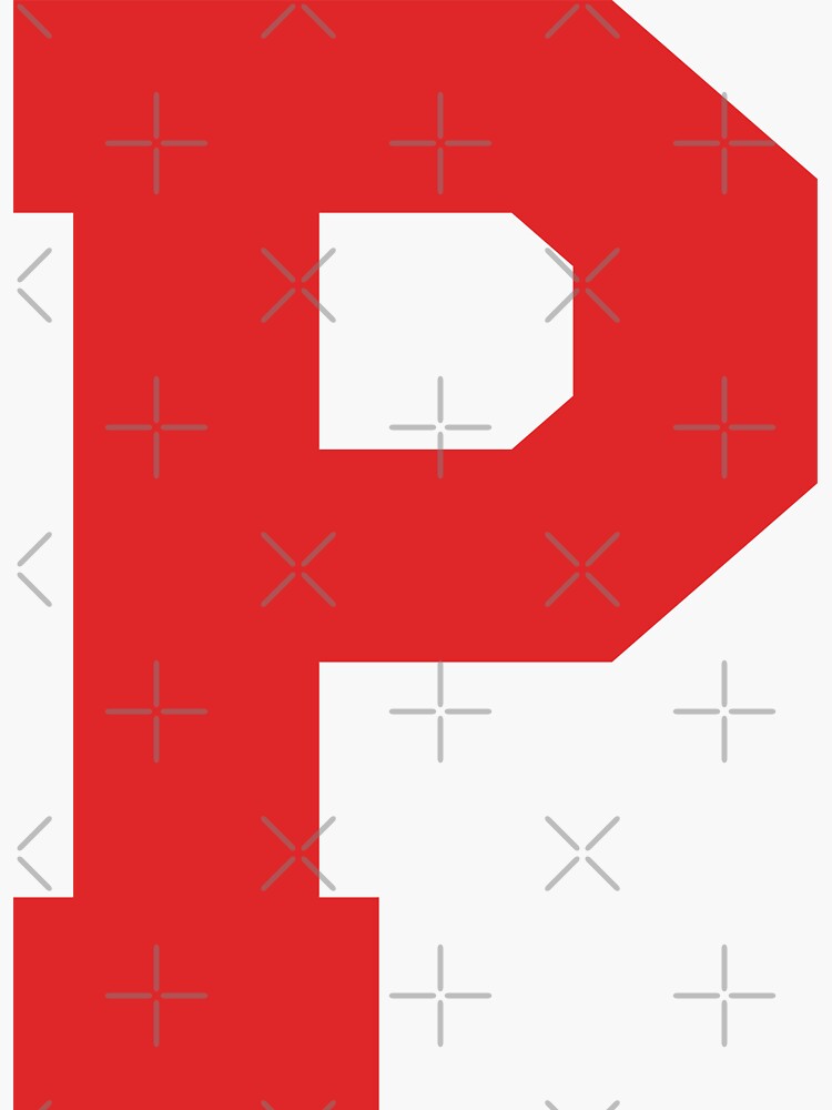 "Alphabet, Red P, Sports letter P" Sticker by TheCultStuff | Redbubble
