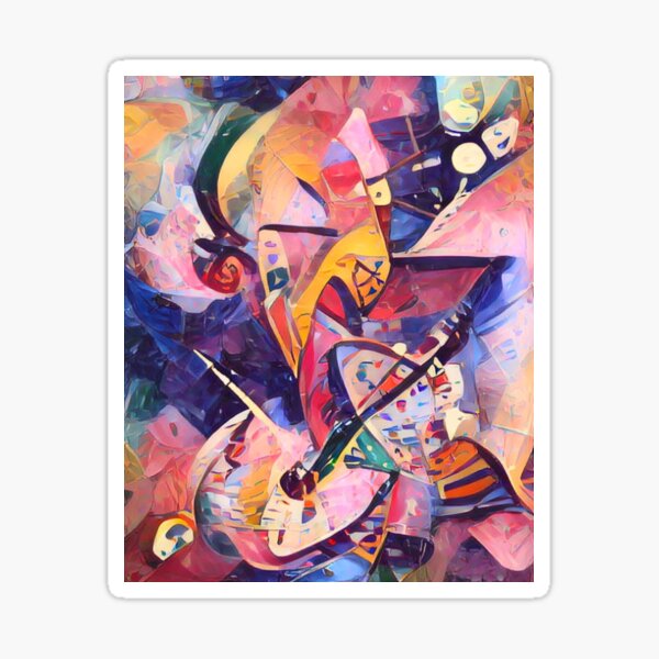 "Colorful Kandinsky" Sticker for Sale by Dturner29 | Redbubble