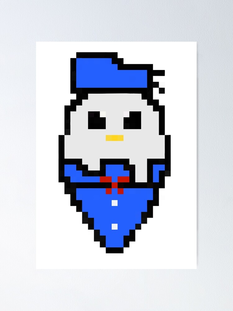 "Donald Duck Ice Cream Pixel Art" Poster by AquaSorceress7 | Redbubble