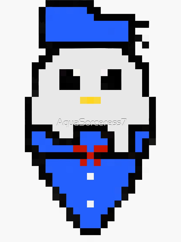 "Donald Duck Ice Cream Pixel Art" Sticker by AquaSorceress7 | Redbubble