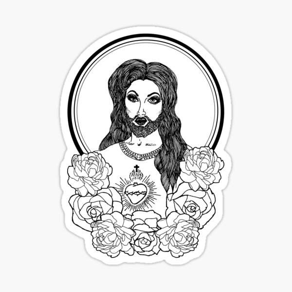 "Drag Queen Superstar Jesus Christ" Sticker by Bettylovecats | Redbubble