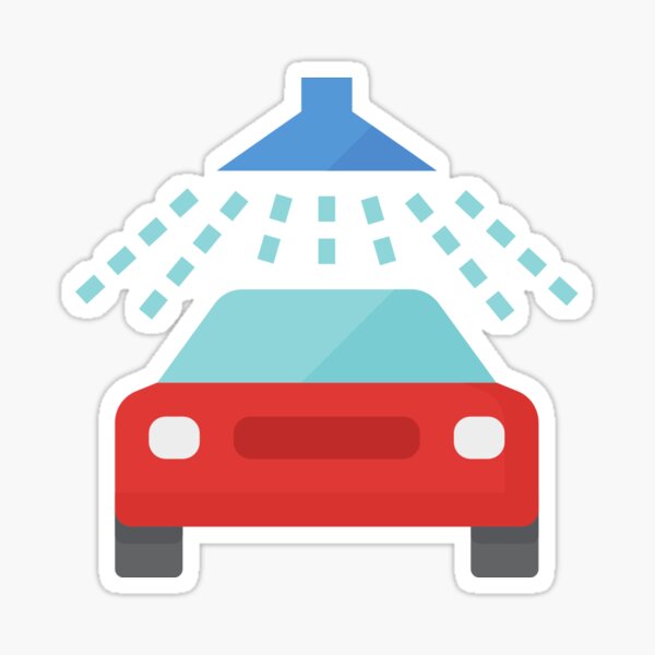 "Car Cleaning Logo" Sticker by TrippyPosters | Redbubble