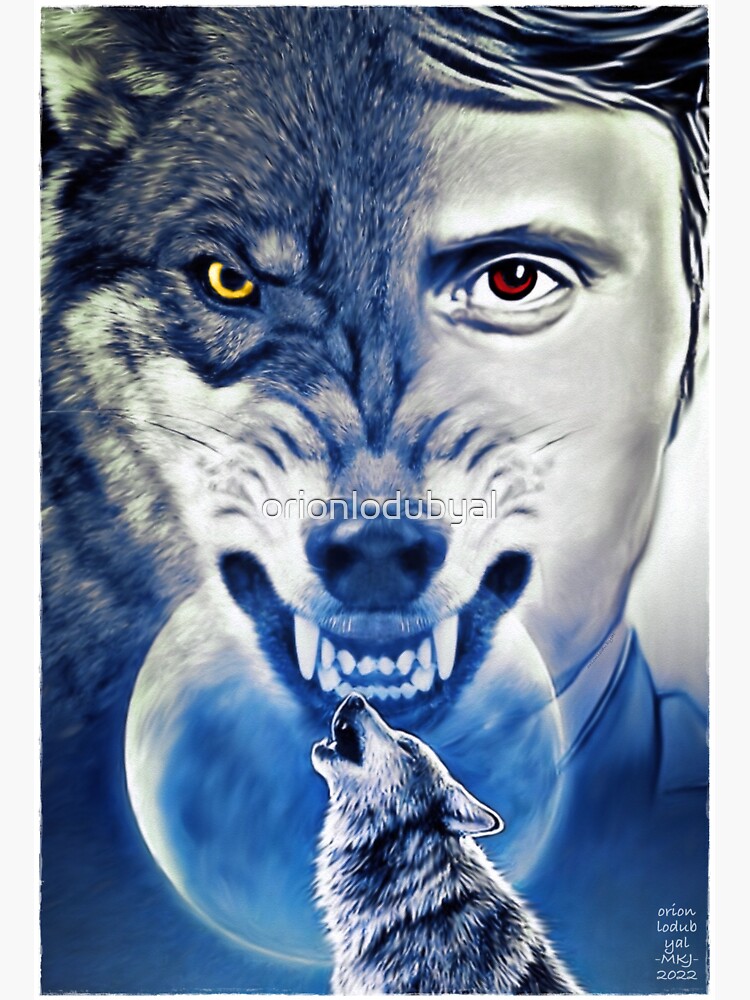 "Hannibal Blue Moon Werewolf" Sticker by orionlodubyal | Redbubble
