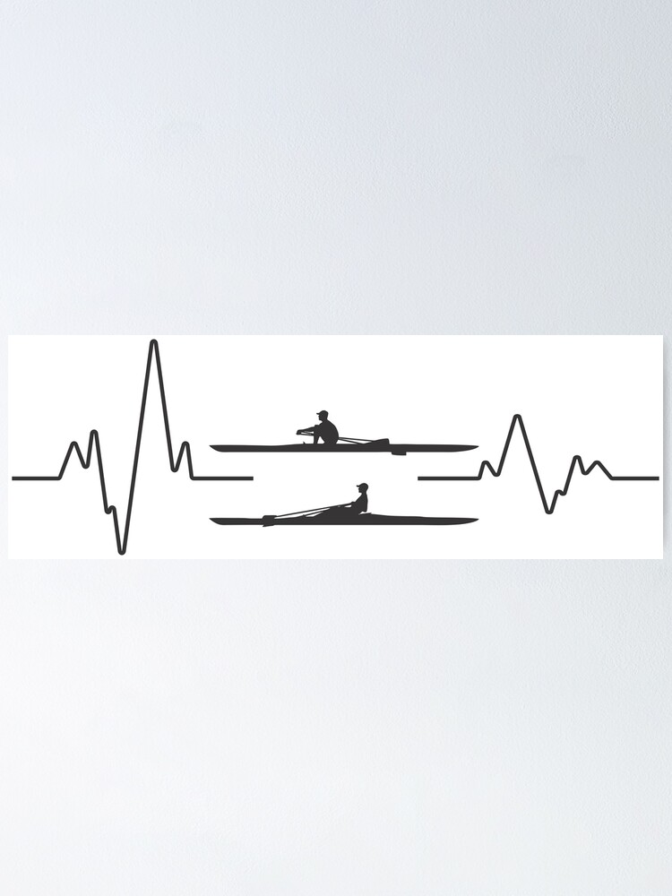 "Herzschlag Rudern - Coole Witzige Nerdy Comic Grafik Ruderin Frau ...