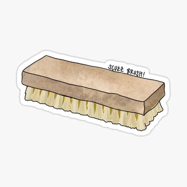 "Scuzz Brush!" Sticker for Sale by elkkhart | Redbubble