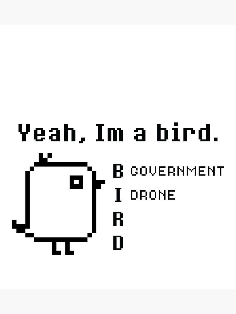 "Yeah im a government bird drone Retro 8 bit" Poster by TheMattDesigns ...