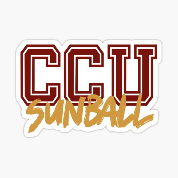 "CCU sunball" Sticker by lauren-jones22 | Redbubble
