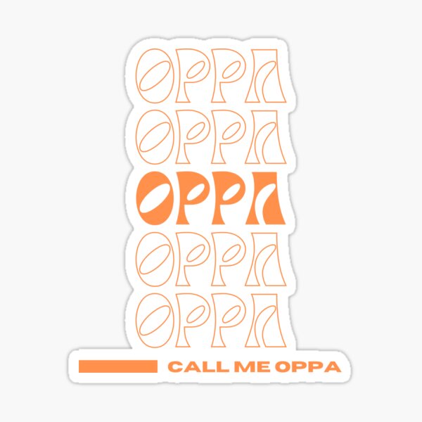 "Oppa Korean Graphic" Sticker for Sale by Like-A-Tee | Redbubble