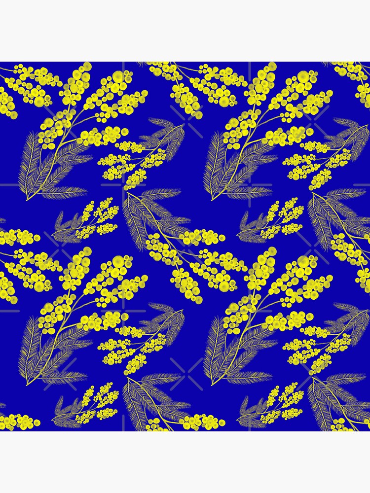 "australian golden wattle flower pattern" Sticker by hakim2005 | Redbubble