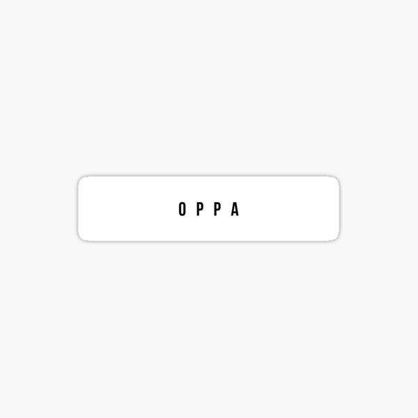 "Oppa Korean " Sticker by Like-A-Tee | Redbubble