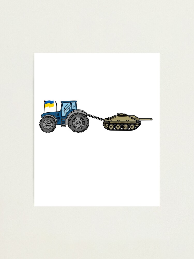 "Russian Tank Stolen By Ukrainian Tractor meme" Photographic Print by ...