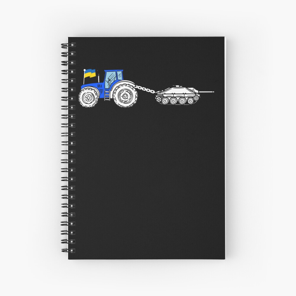 "Russian Tank Stolen By Ukrainian Tractor meme" Spiral Notebook by ...