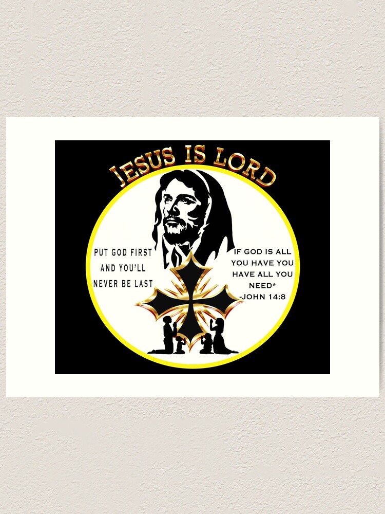 "Jesus Is Lord - Jesus Is Lord Gold Font - Gold Font " Art Print for ...