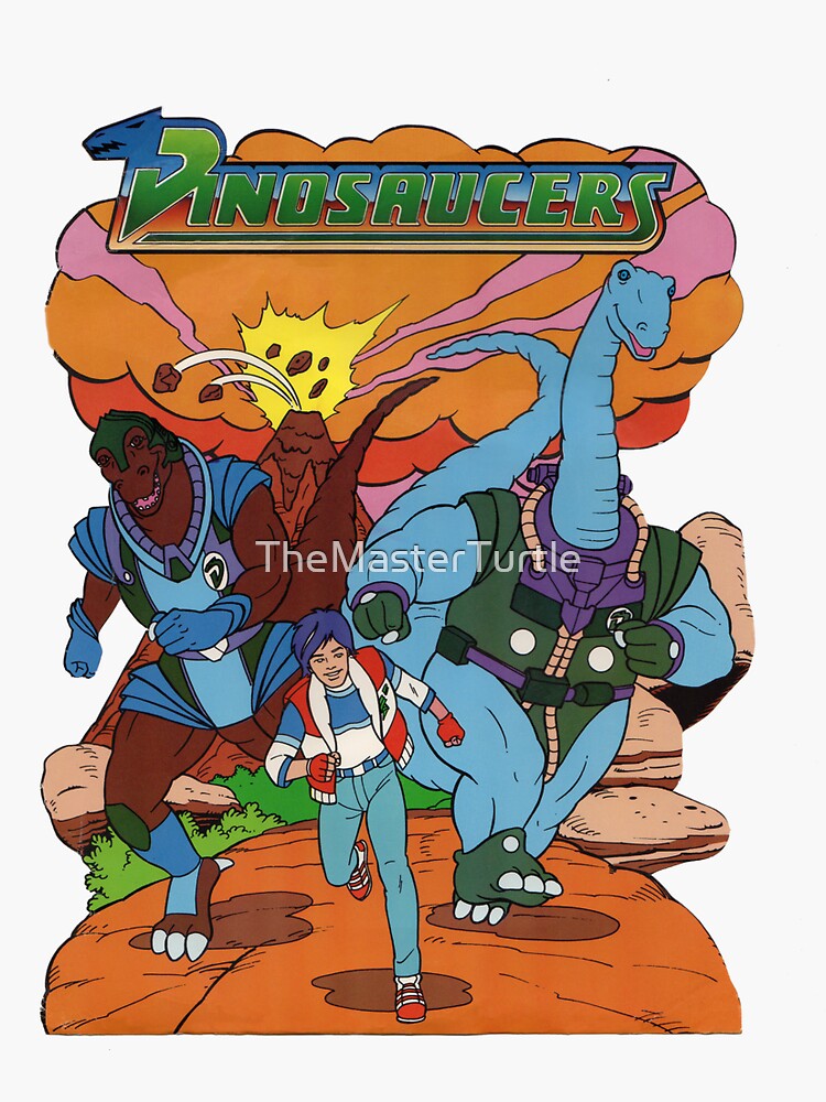 "Vintage DINOSAUCERS Art" Sticker for Sale by TheMasterTurtle | Redbubble