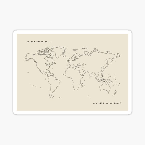 "Vintage World Map" Sticker by prints-seed | Redbubble