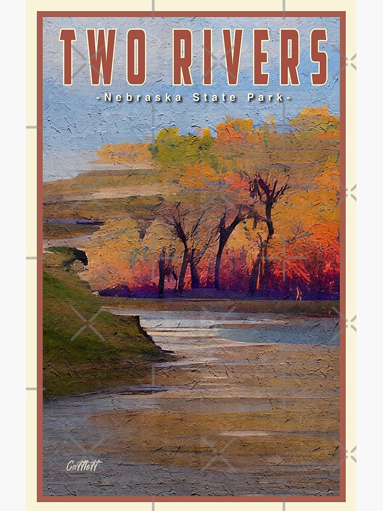 "Midwest Travel Nebraska Two Rivers State Park" Poster for Sale by ...
