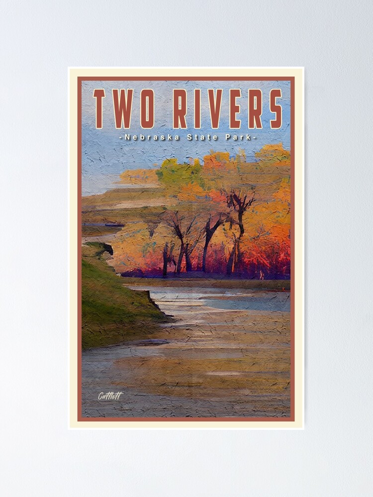 "Midwest Travel Nebraska Two Rivers State Park" Poster for Sale by ...
