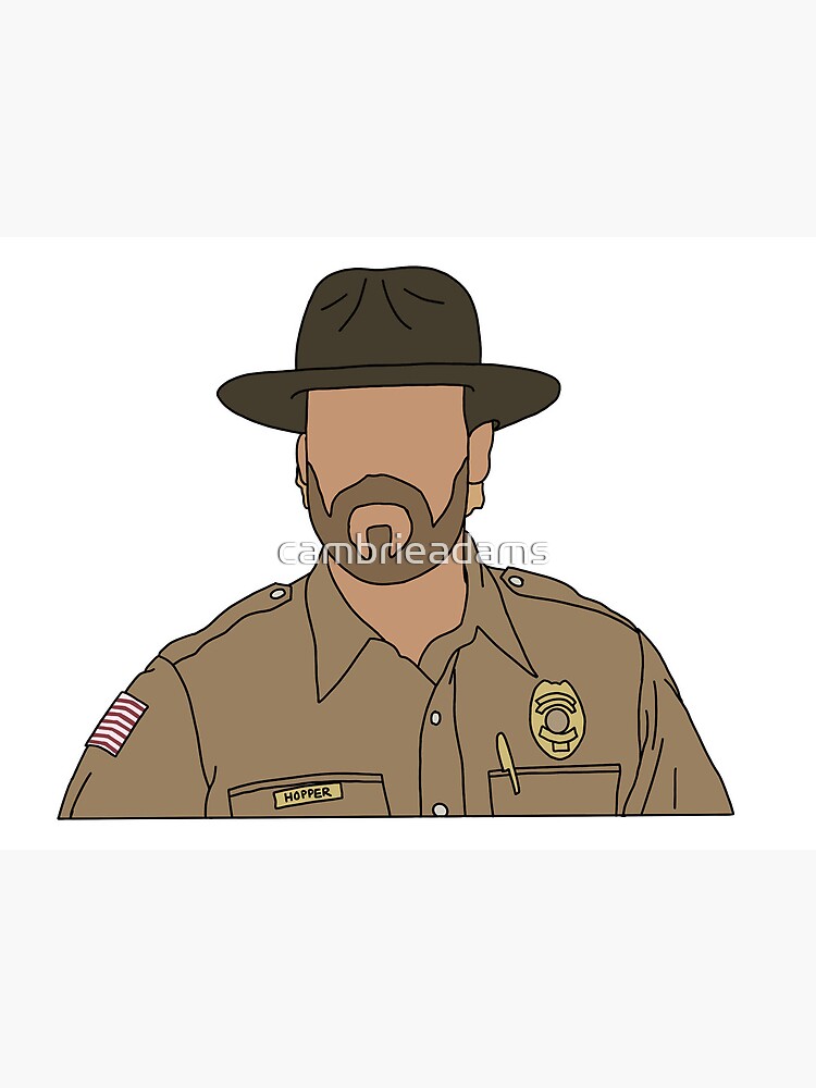 "Stranger Things Jim Hopper" Art Print for Sale by cambrieadams | Redbubble