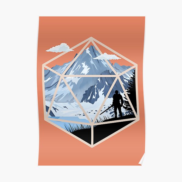 "Fantasy Worlds - d20" Poster for Sale by rykker | Redbubble