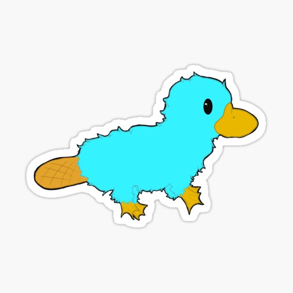 "Ahhh Perry the Fluffy Platypus" Sticker for Sale by LunarLizanya ...