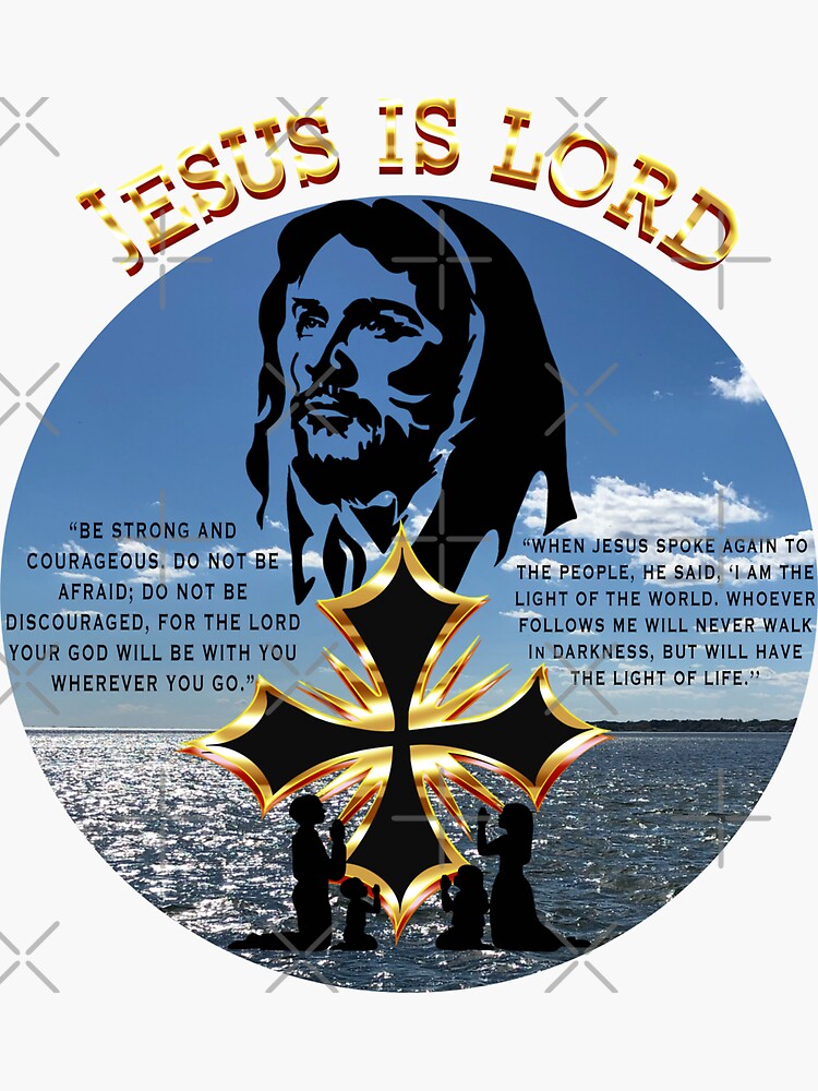 "Jesus Is Lord - Jesus Is Lord Gold Font - Gold Font " Sticker for Sale ...