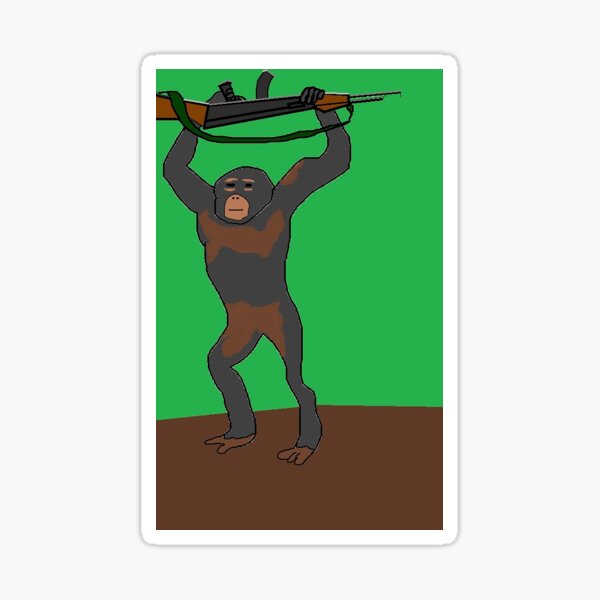 "Classic Monke" Sticker for Sale by MonkeProduction | Redbubble
