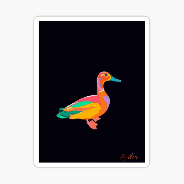 "Groovy Duck" Sticker by AveryRogo | Redbubble