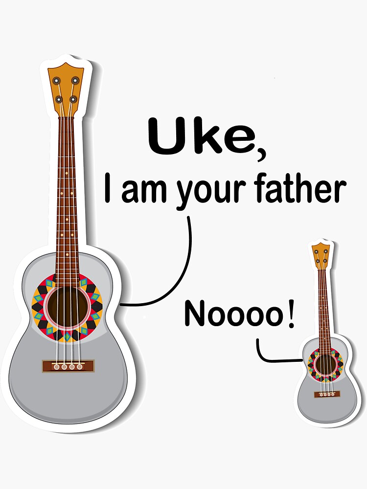 "Uke, I am your father" Sticker by Benjytesta | Redbubble
