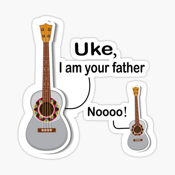 "Uke, I am your father" Sticker by Benjytesta | Redbubble