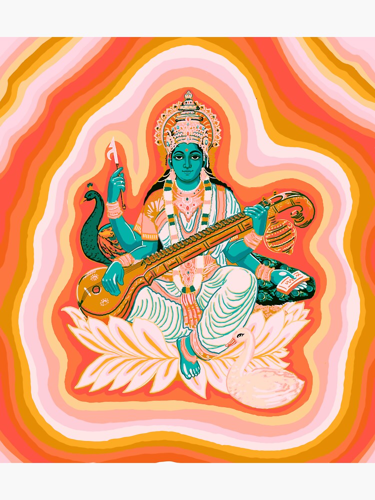 "Saraswati" Sticker by AveryRogo | Redbubble