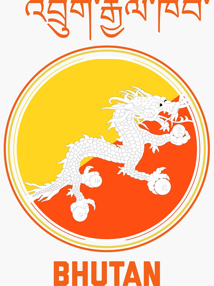 "Bhutan Flag" Sticker for Sale by YankSox | Redbubble