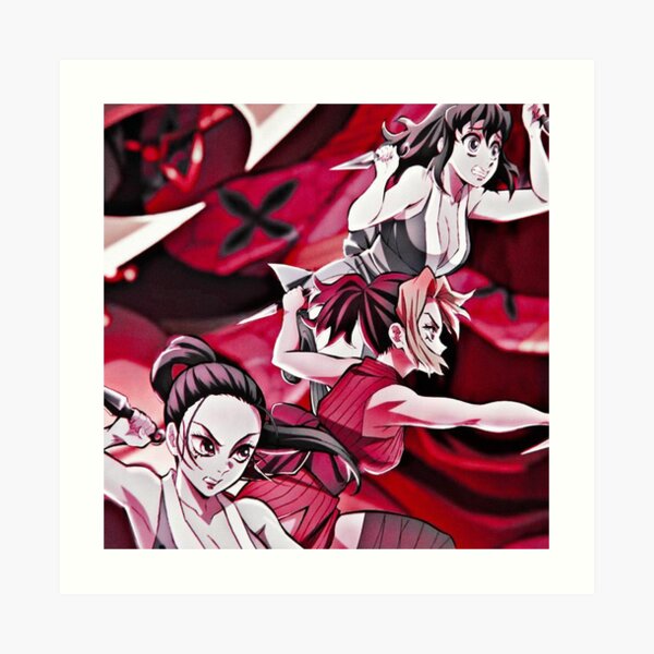"three of uzui tengens wife suma makio and hinatsuru" Art Print by ...