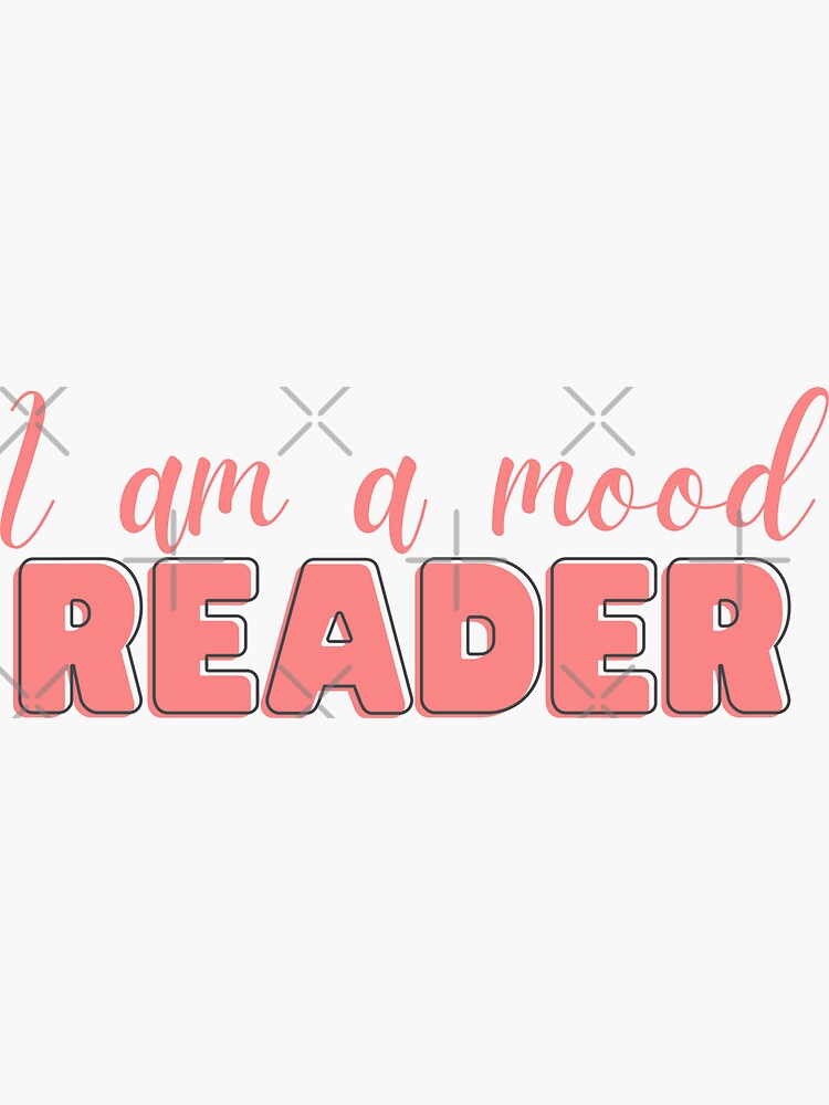 "Mood Reader, Rather Be Reading, Bookish, Minimalist" Sticker by ...