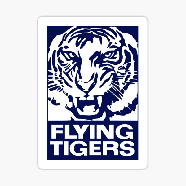 "Flying Tiger" Sticker by mindymiriam | Redbubble
