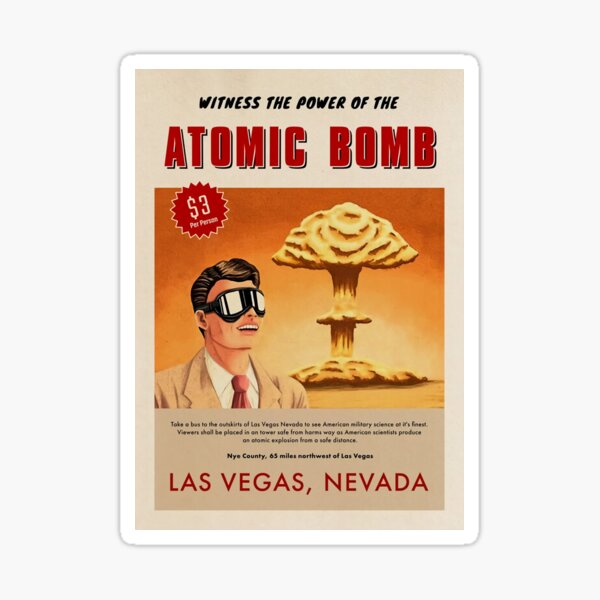 "Las Vegas - Atomic Bomb" Sticker by donaldramir | Redbubble