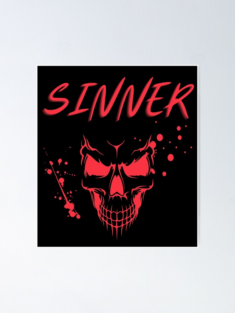 "Sinner Bloody Skull" Poster for Sale by GothicTreats | Redbubble