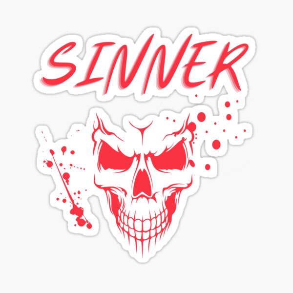 "Sinner Bloody Skull" Sticker by GothicTreats | Redbubble