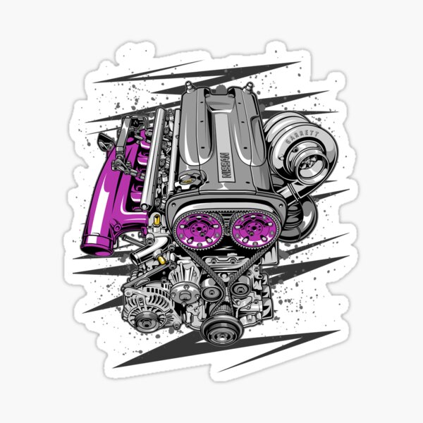 "Poster Nissan Rb26 Engine Art" Sticker by MarisaPinto6854 | Redbubble