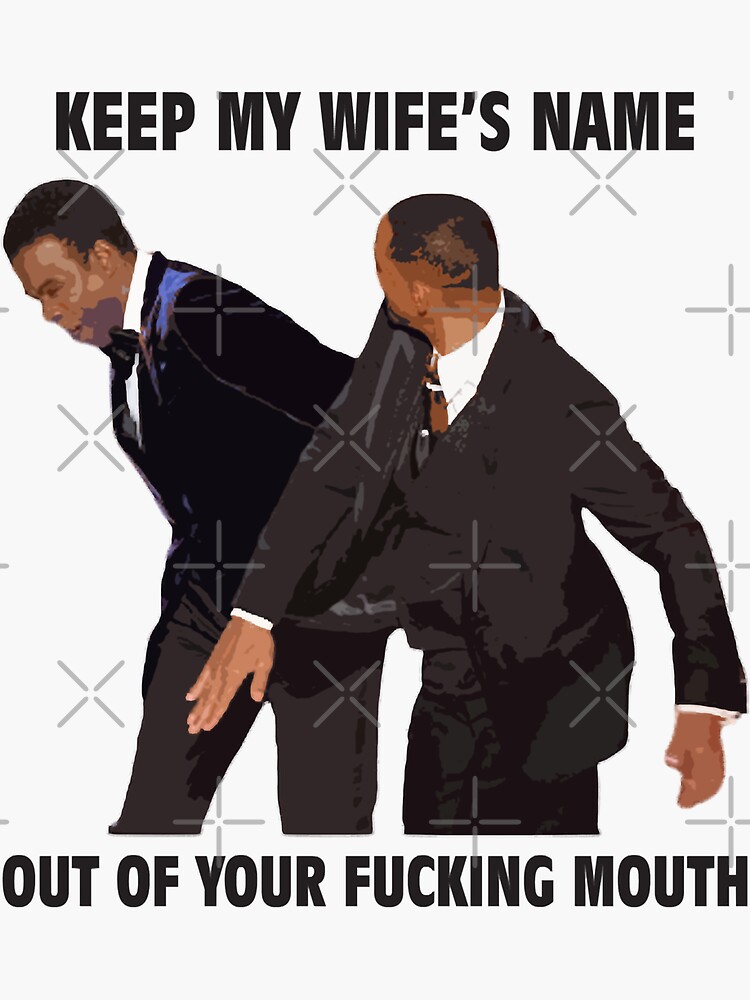"Mens Womens Will Smith Slap Chris Rock" Sticker by KennyBins1980 ...