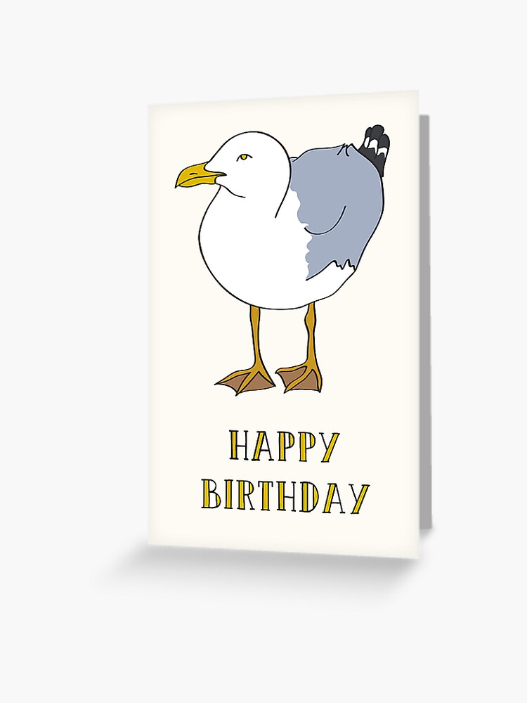 "Seagull happy birthday card" Greeting Card for Sale by philipinct ...